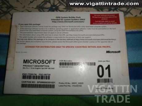 Windows 7 Professional OEM DVD Sealed - Vigattin Trade