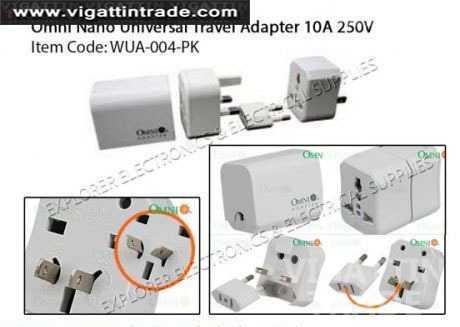 Omni Nano Universal Travel Adapter 10A 250V - Vigattin Trade