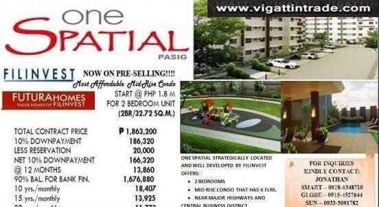 ONE SPATIAL - Affordable Condominium In Pasig City By Filinvest ...