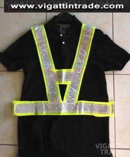 Safety vest reflectorized neon green skeleton type - Vigattin Trade