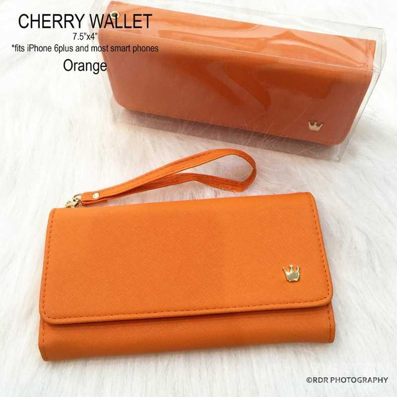 Orange Cute and Classy Cherry Long Smart Wallets - Vigattin Trade